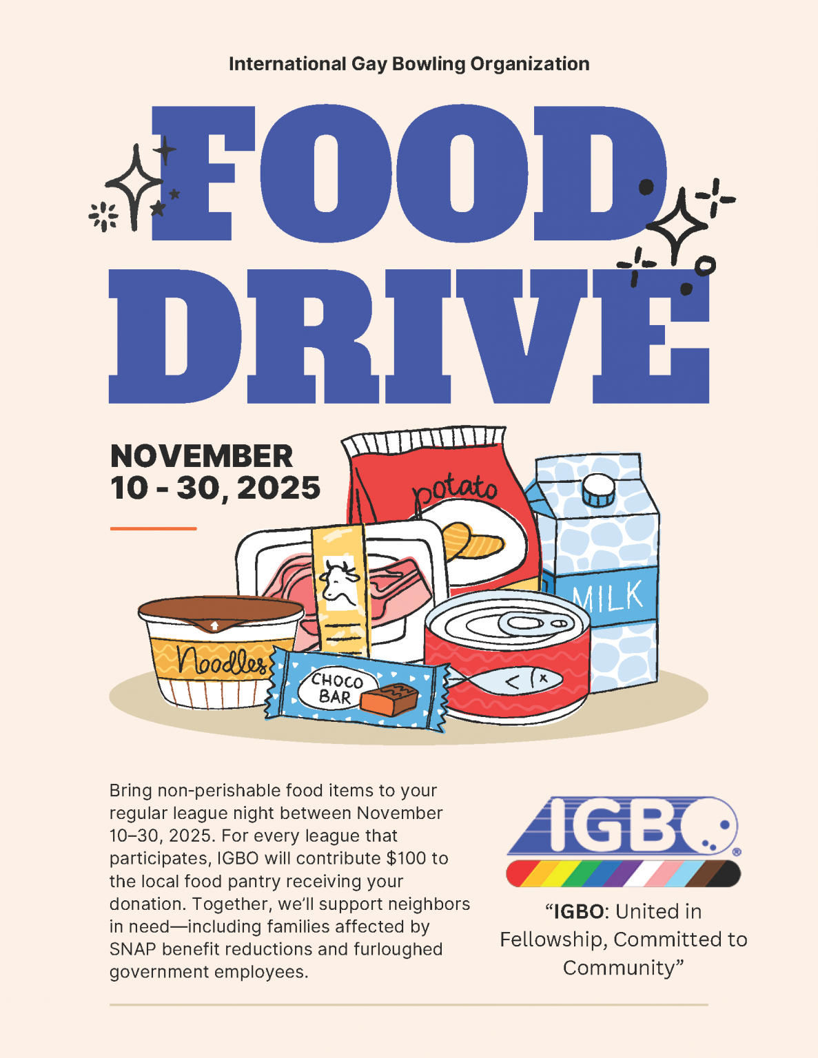 IGBO Food Donation Drive – November 10–30, 2025 – IGBO